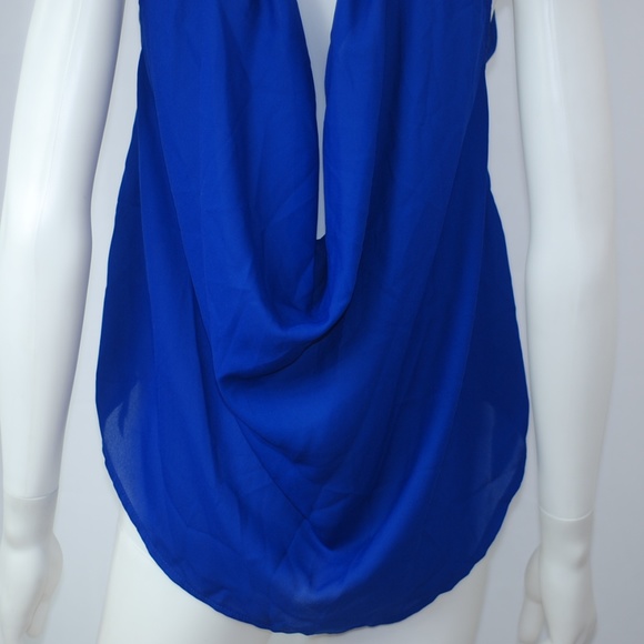 Tops | Nwt Royal Blue Pearl Tank Blouse Sz S | Poshmark